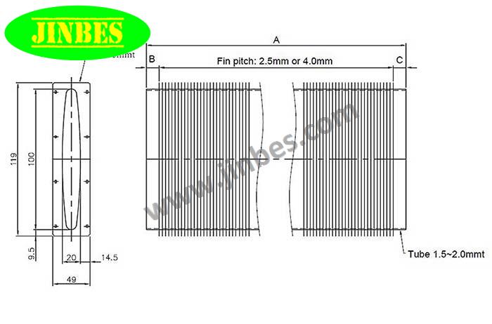 Elliptical Finned Tube With Rectangular Fins - Jinbes
